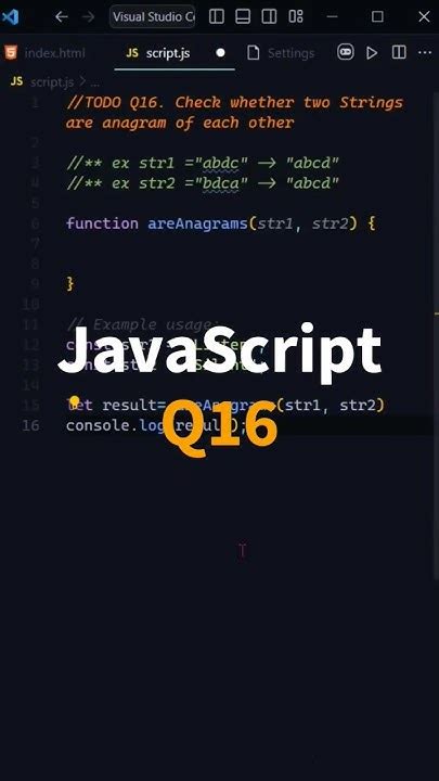 Anagram String ☝️ Javascript Coding Explore Trending Coder Youtube