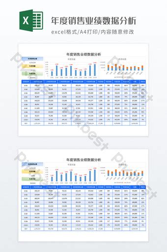 연간 판매 실적 분석 Excel 템플릿 무료 다운로드 Pikbest