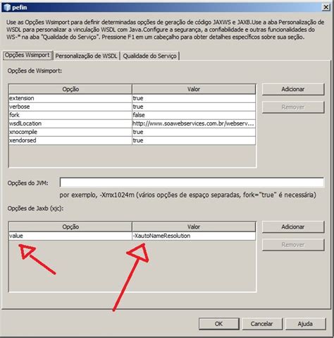 java erro ao gerar arquivos classes a partir de um web service com