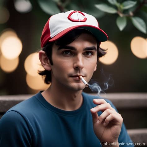 Ash Ketchum With Cigarette Stable Diffusion En L Nea
