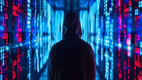 Premium Photo The Hacker In The Data Stream