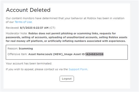 Account Terminated For Something I Didnt Do What Do I Do Platform Usage Support Developer