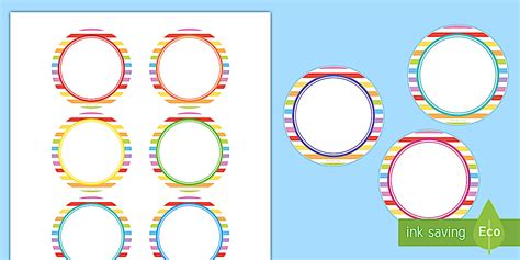 Editable Rainbow Themed Birthday Party Name Tags Twinkl