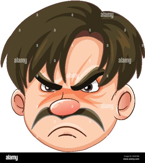 Adult Man With Grumpy Expression Illustration Stock Vector Image And Art