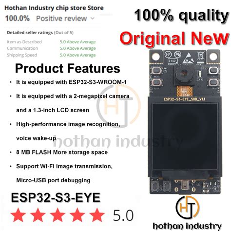 1pcs 100 New Esp32 S3 Eye 8 Mb Flash 8 Mb Psram Esp32 S3 Wroompng