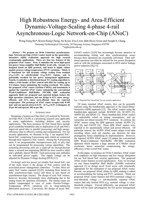 Pdf High Robustness Energy And Area Efficient Dynamic Voltage Scaling 4 Phase 4 Rail