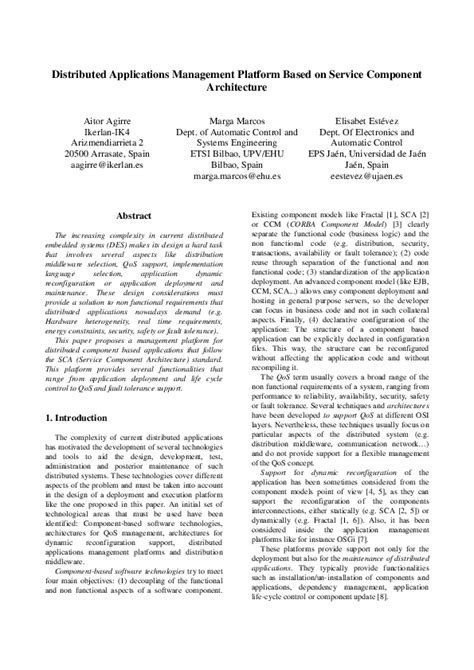 Distributed Applications Management Platform Based On Service Component