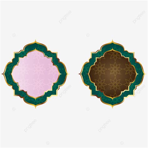 세트 장식 호화 금색 아랍어 이슬람 깃발 제목 틀 투명 배경 벡터 이슬람의 배너 텍스트 상자 Png 일러스트 및 벡터 에 대한 무료 다운로드 Pngtree