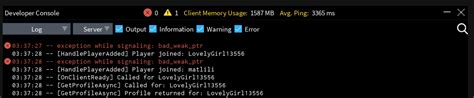 Playeradded Engine Error Exception While Signaling Badweakptr
