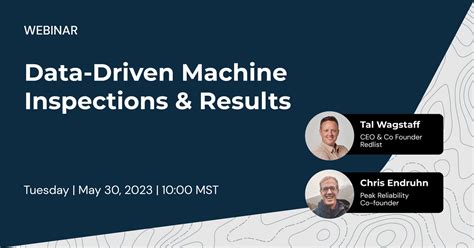 data driven machine inspections and results redlist