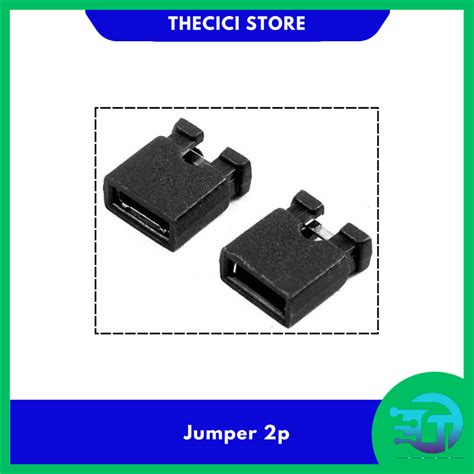 Jual Jumper Pin Header 254mm Pitch Jumper Hardisk 2 Pin Jamper