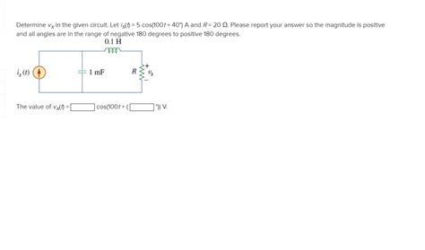 Solved Determine VX In The Given Circuit Let Chegg Com