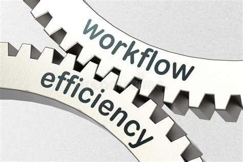 Workflow Efficiency Concept On The Metal Gear Stock Illustration