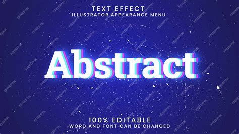 Premium Vector Abstract Editable Glowing Text Effect Style Template