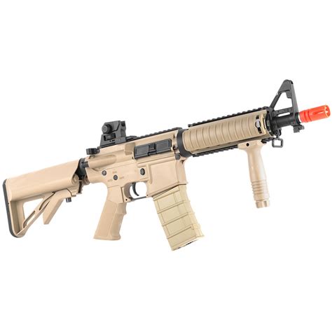 Ics M4 Ris Commando Sportline Airsoft Aeg Rifle W Crane Stock Tan Airsoft Megastore
