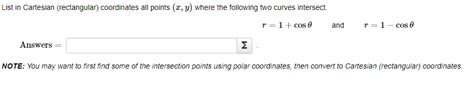 solved ist in cartesian rectangular coordinates all