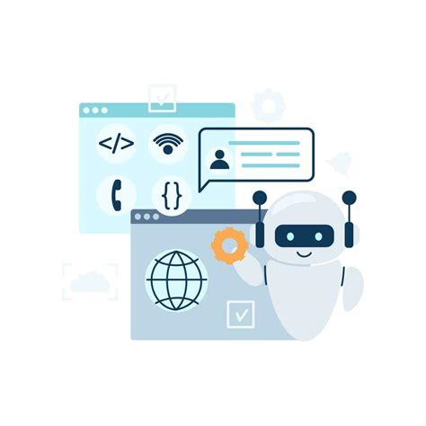 Digital Chat Bot Robot Assistant For Customer Support Concept Of
