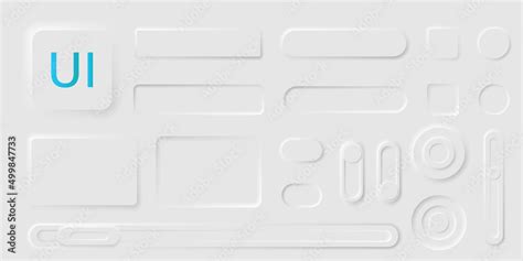 Neumorphism User Interface Design Kit Neumorphism Ui Ux Icons Set