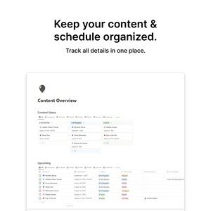 Notion Content Creator Template Social Media Notion Template Content Planner Notion Editable