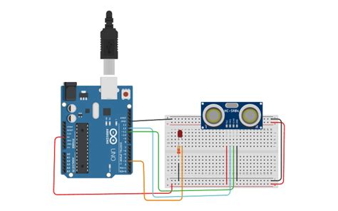 Circuit Design Hc Sr04 Distance Sensor Tinkercad