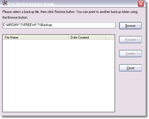 free window registry repair download