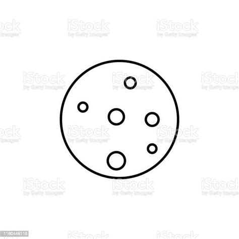 Moon Planet Space Icon Simple Thin Line Outline Vector Of Space Cosmos Universe Icons For Ui And