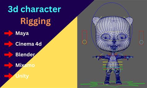 Do 3d character rigging in blender, cinema 4d and maya by Shoaibmalik414 | Fiverr