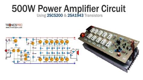 Amplifier Circuit Using Tip41 Tip42 And Tle2141c Tronicspro