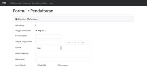 Aplikasi Penerimaan Mahasiswa Baru