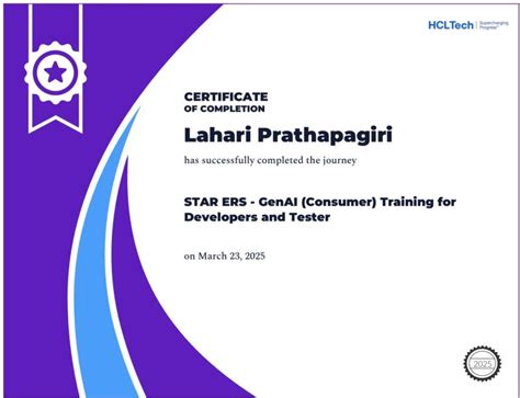 I Am Excited To Share That I Have Successfully Completed The Ers Gen Ai Consumer Training For