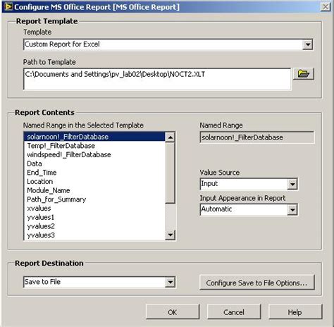 solved custom excel template path in stanalone application ni community