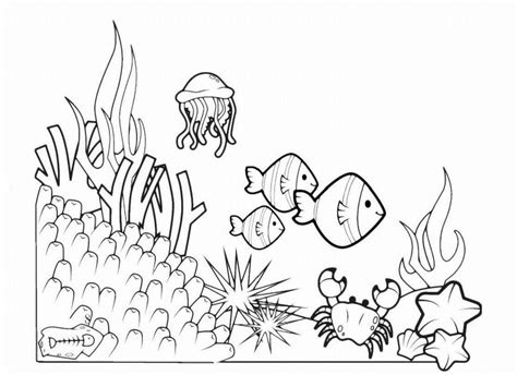Рыбки на дне морском раскраска распечатать бесплатно или скачать