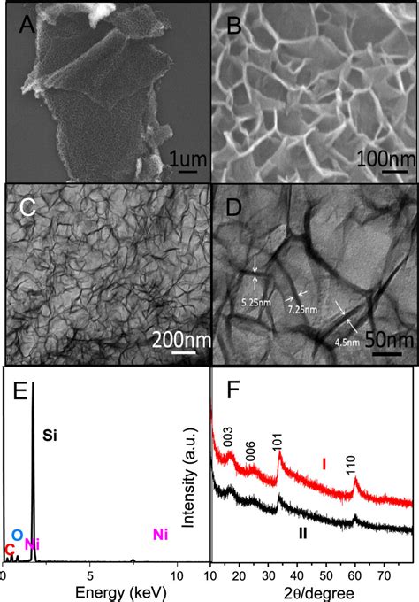 A And B Fesem Image Of α Nioh2rgo Nss C And D Tem Image Of Download Scientific