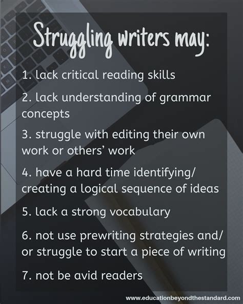 7 Common Issues Shared By Struggling Writers — Education Beyond The