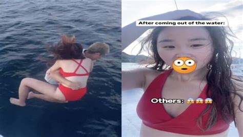 What Could Go Wrong Father Tosses His Daughter Into The Ocean During A
