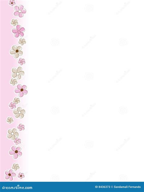 Spring Flowers Border Stock Vector Illustration Of Card 8436373