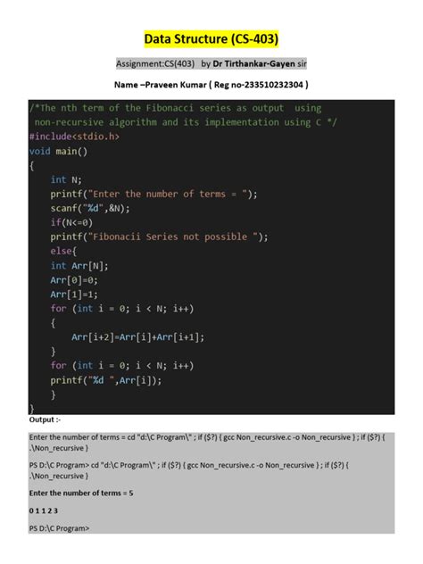 Non Recursive Pdf