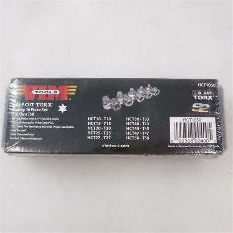 Vim Tools 1 2 Drive Torx Bit Socket Set 10 Piece Set Dutch Goat