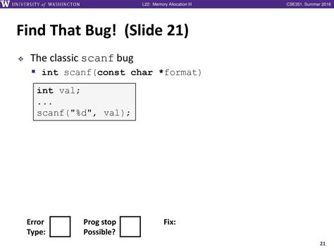 memory allocation iii cse 351 summer ppt download
