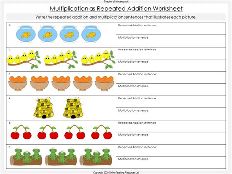 Multiplication As Repeated Addition Year 1 Teaching Resources
