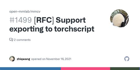 Rfc Support Exporting To Torchscript · Issue 1499 · Open Mmlabmmcv