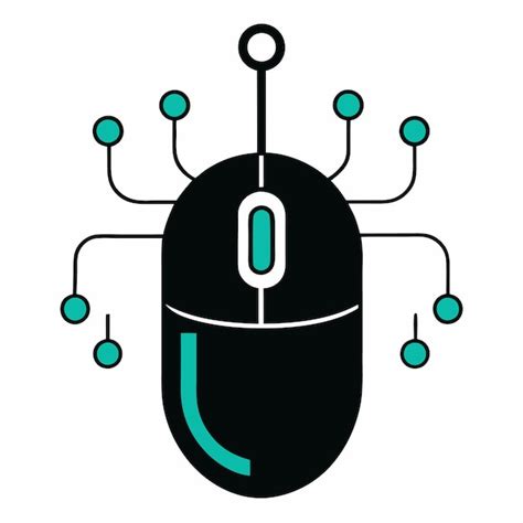 Amazing Hightech Computer Mouse Floating Binary Code Isolated On White