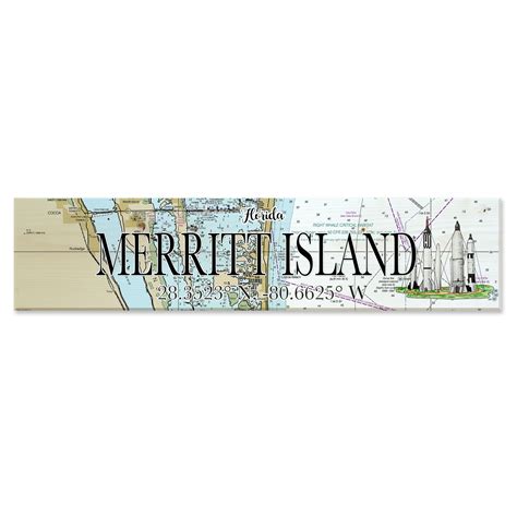 Merritt Island Fl Rocket Coordinate Sign Mapmom