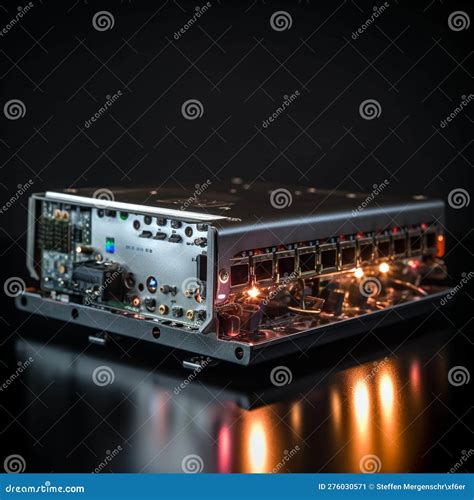Glowing Firewall Device On White Background Stock Illustration