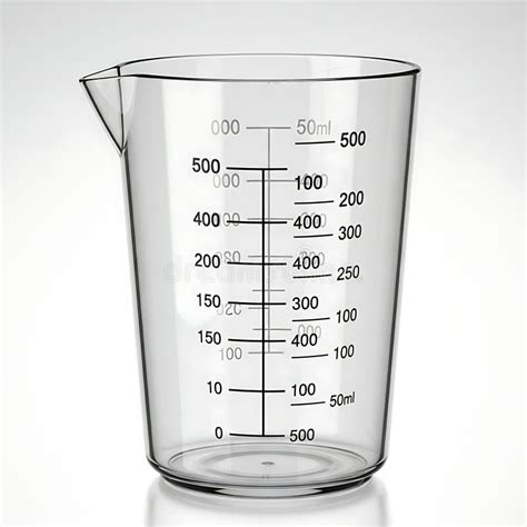 Clear Plastic Measuring Cup With Graduated Markings Stock Illustration