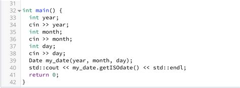 Solved Add A Method To Get The Date In ISO Format YYYY MM DD Chegg