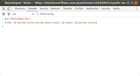 Javascript Xpath Search In Chrome Js Console X Outputs