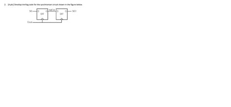 Solved 2 4 Pts Develop Verilog Code For The Synchronizer