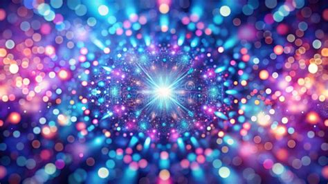 Abstract Cosmic Burst Of Sparkling Lights And Glowing Particles Generative Ai Stock