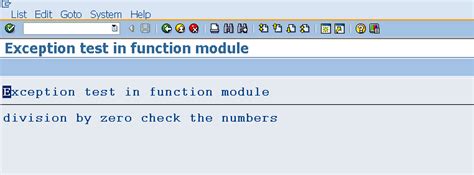 Exception Handling In Function Module Sapcodes